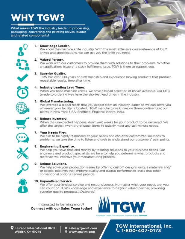 Brochures & Catalogs - TGW International